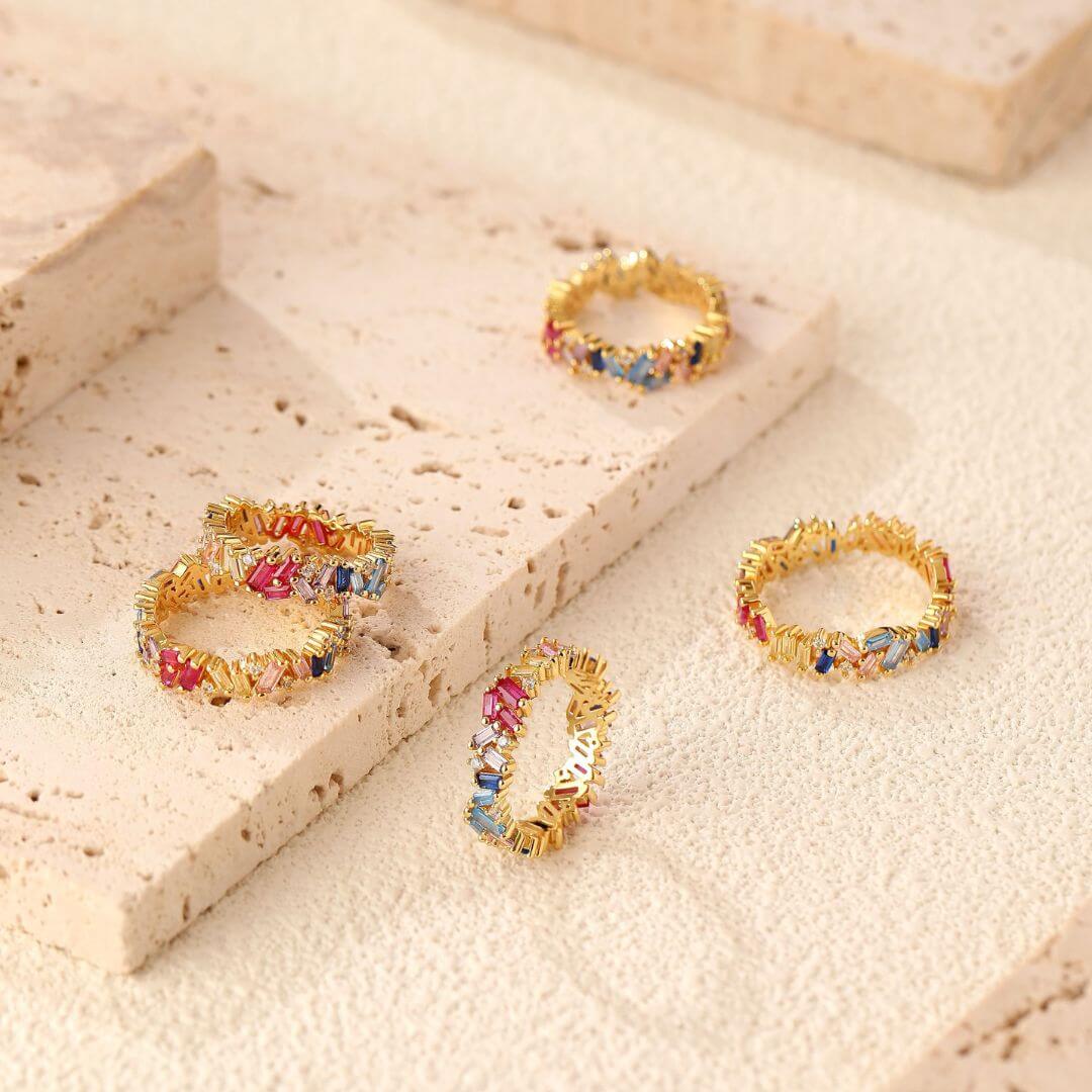 Add a Touch of Colour with the Adorn Gold Ring – Mettle & Bloom