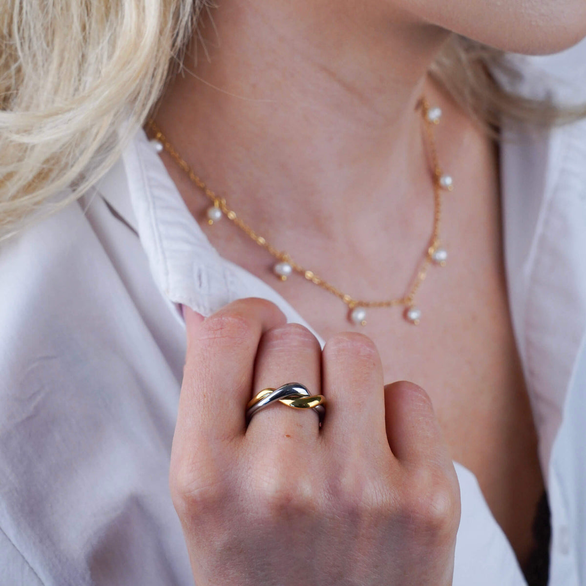 Lumina Two Tone Ring – mettleandbloom