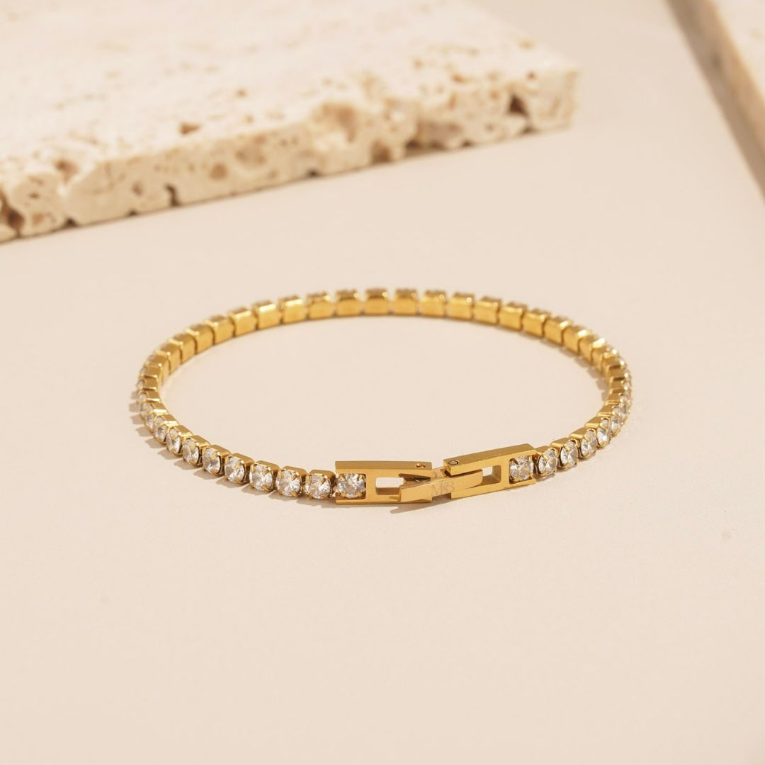 White Stellar Bracelet - Gold – Mettle & Bloom